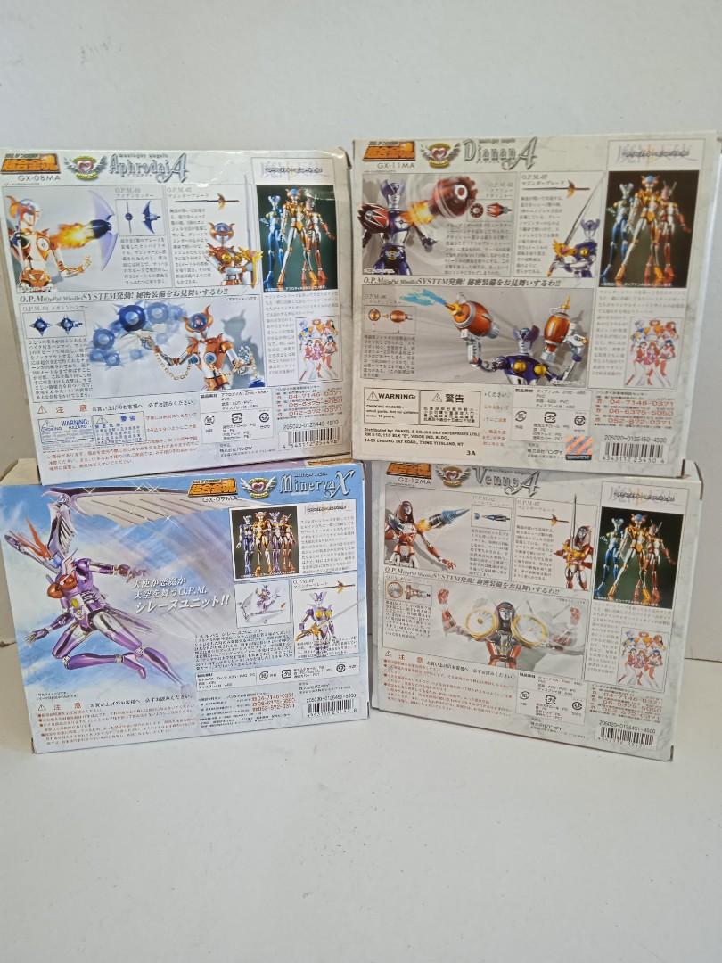 SOC Mazinger Angels MA GX-11 Dianan A, GX-08 Aphrodai A, GX-09 Minerva X, GX-12 Venus A, set or ...