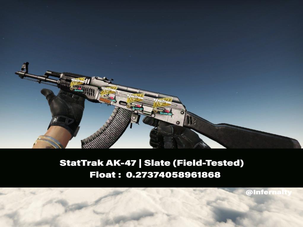 StatTrak AK-47 Slate FT CSGO SKINS KNIVES, Video Gaming, Gaming ...