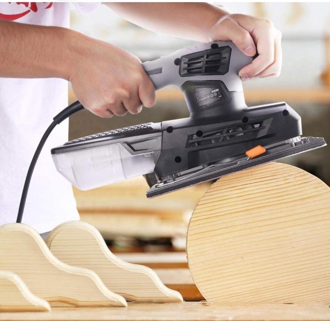 TACKLIFE Sheet Sander, Larger Aluminum Sanding Base (9x4.5Inch), 6 ...