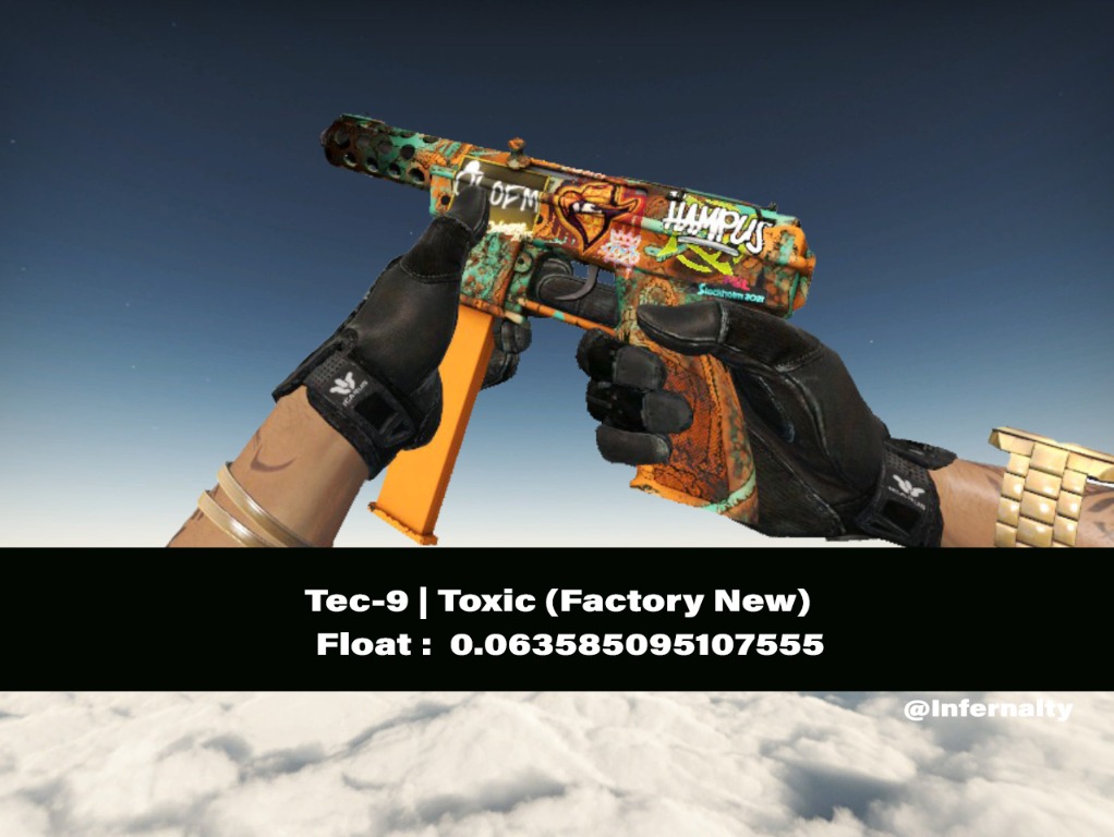 Tec-9 Toxic FN CSGO SKINS KNIVES, Video Gaming, Gaming Accessories, In ...