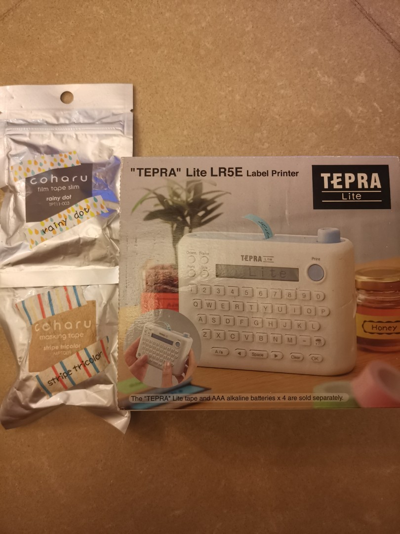 Tepra Lite LR5E label printer + tapes, Hobbies & Toys, Stationery ...