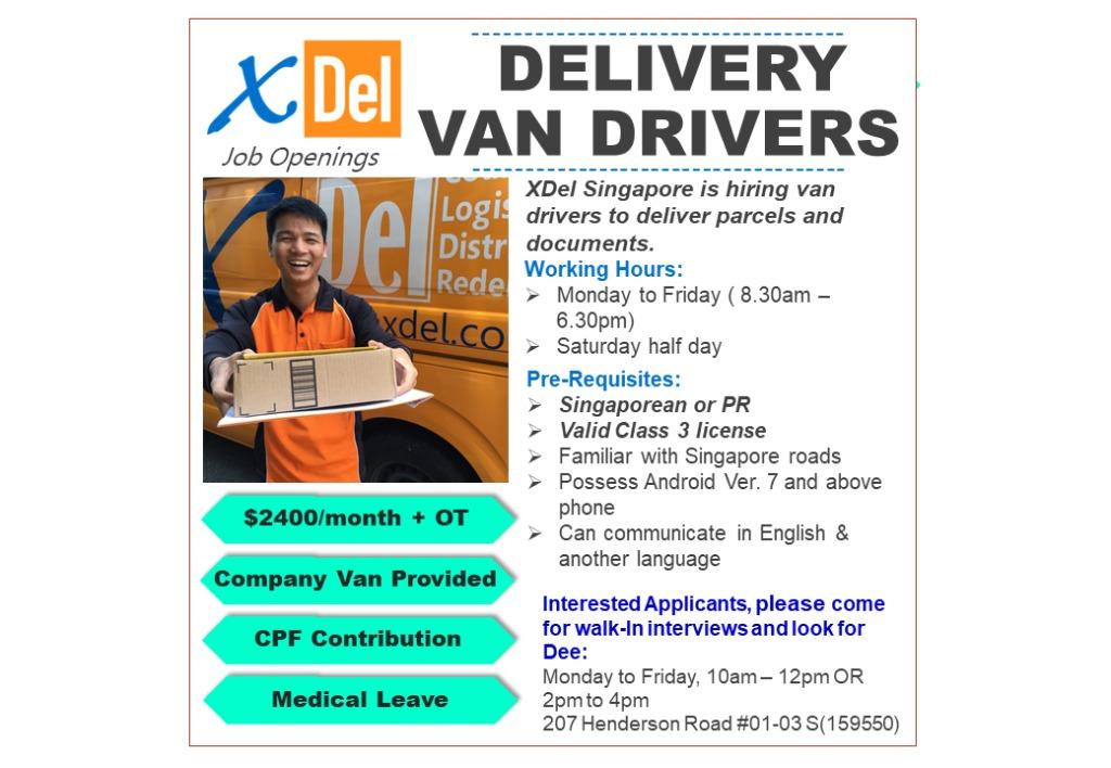 VAN PROVIDED - CLASS 3 DRIVERS NEEDED! (SG or PR ONLY), Jobs, Transport ...