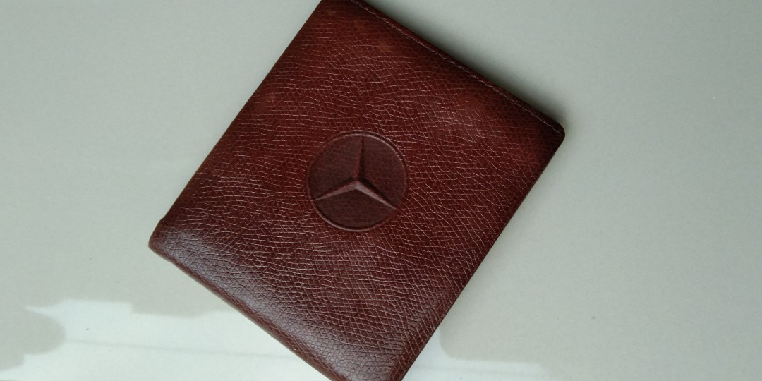VINTAGE MERCEDEZ BENZ GENUINE LEATHER BIFOLD WALLET, Men's Fashion ...