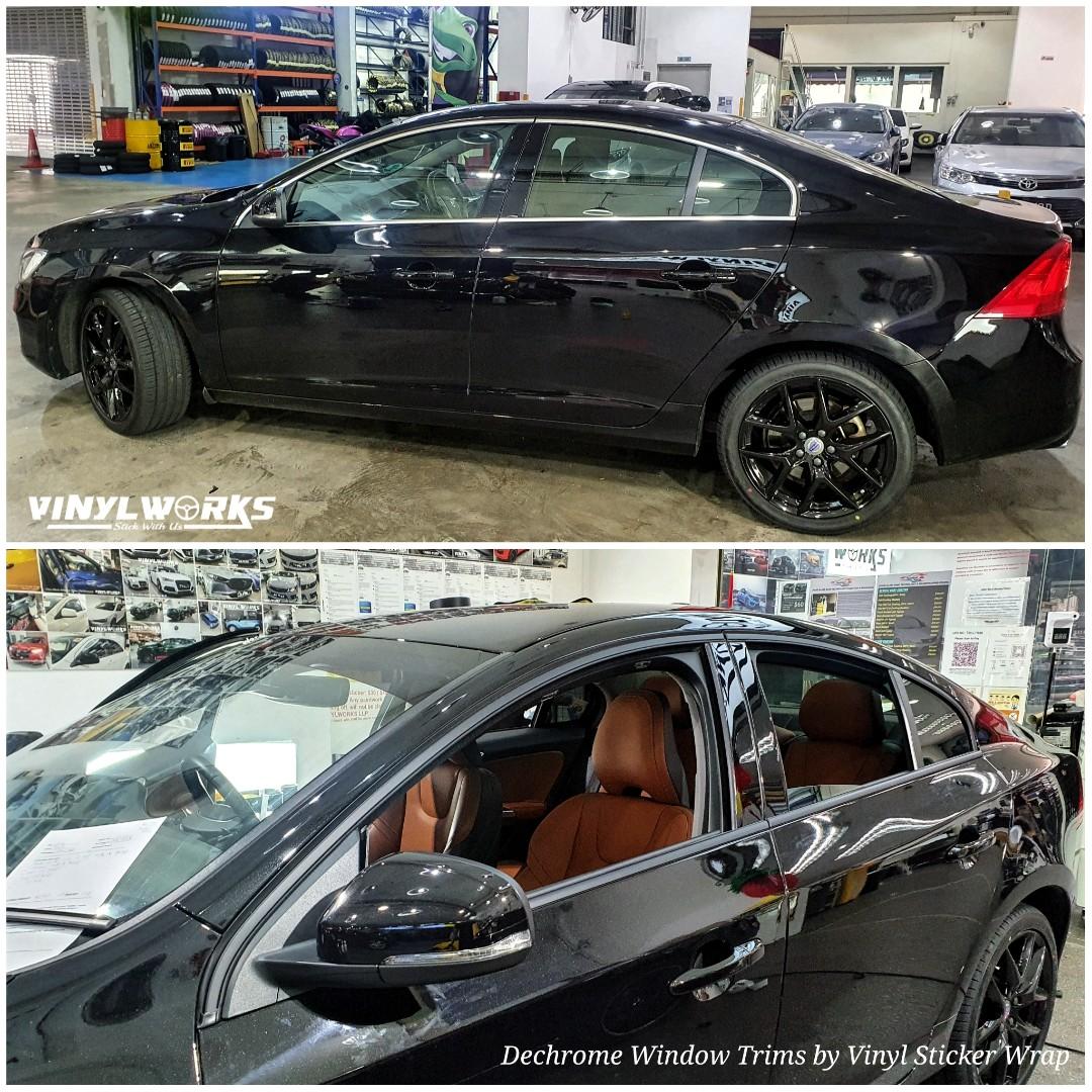 Volvo S60 Grille, Window Trims & Emblems Dechrome by Vinyl Wrap or ...