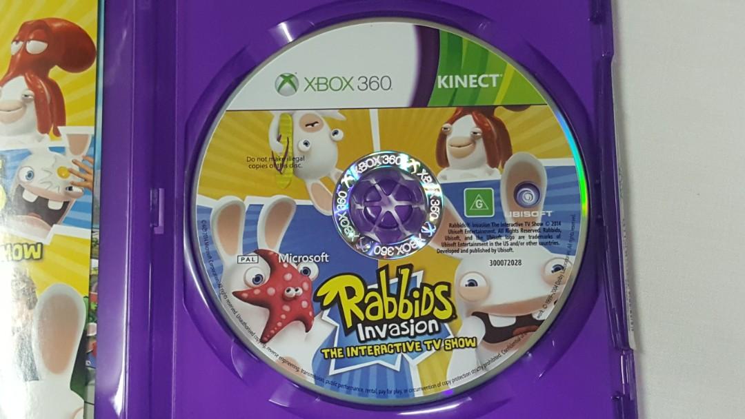 XBOX 360 Kinect Rabbids Invasion The Interactive TV Show PAL, Video ...