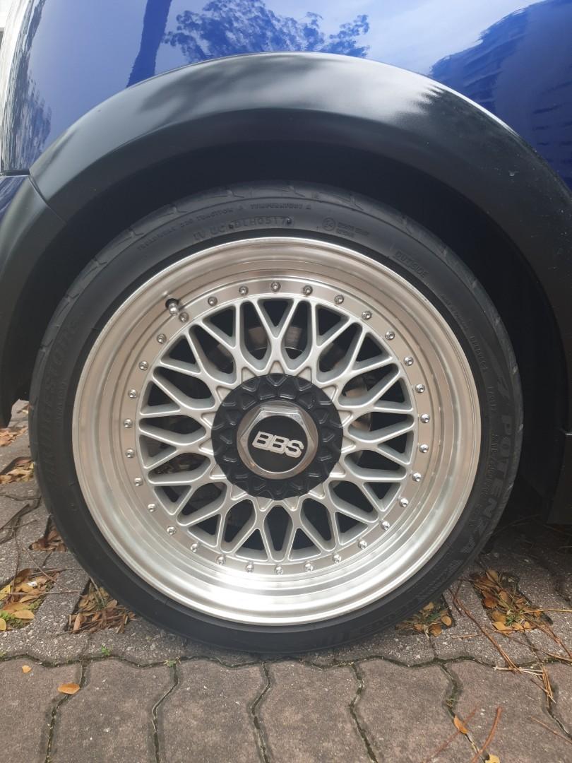 17" BBS old school classic rims, Car Accessories, Tyres & Rims on Carousell
