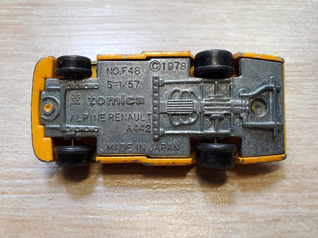 歲月珍藏 Tomica F48 (無盒) 1978年 Alpine Renault A442 (1/57) 日本製 Made in Japan ...
