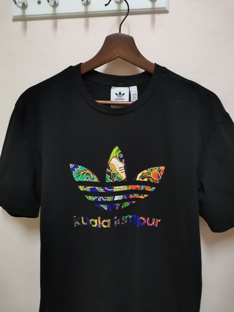 Adidas bunga batik, Men's Fashion, Tops & Sets, Tshirts & Polo Shirts ...