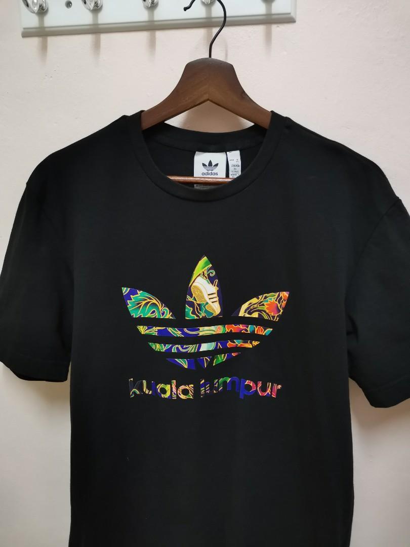 Adidas bunga batik, Men's Fashion, Tops & Sets, Tshirts & Polo Shirts ...