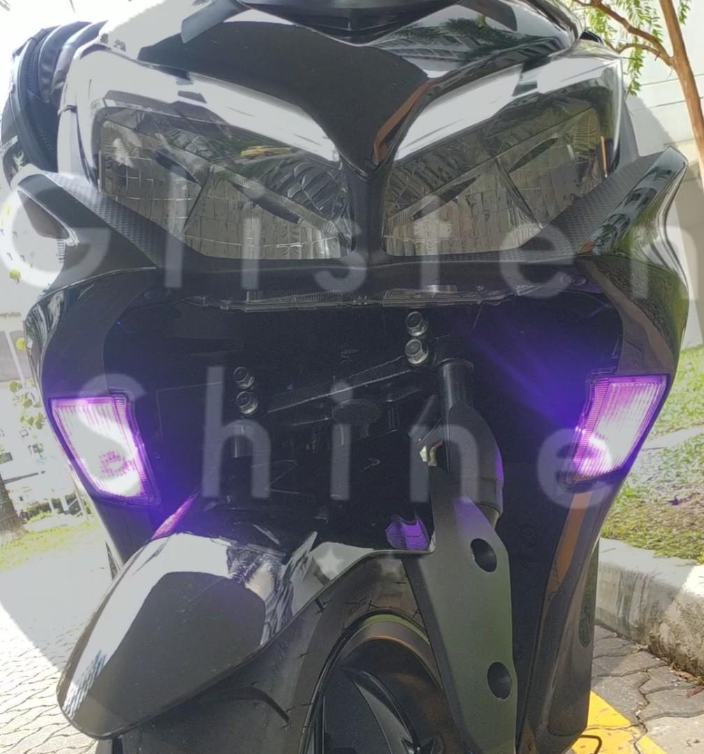 Aerox led light 8/pcs, Motorcycles, Motorcycle Accessories on Carousell