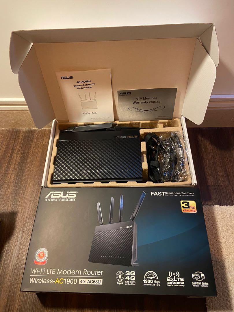 ASUS Wi-Fi LTE Modem Router 4G-AC68U, 電腦＆科技, 電腦周邊及配件, Wifi及上網相關產品 ...