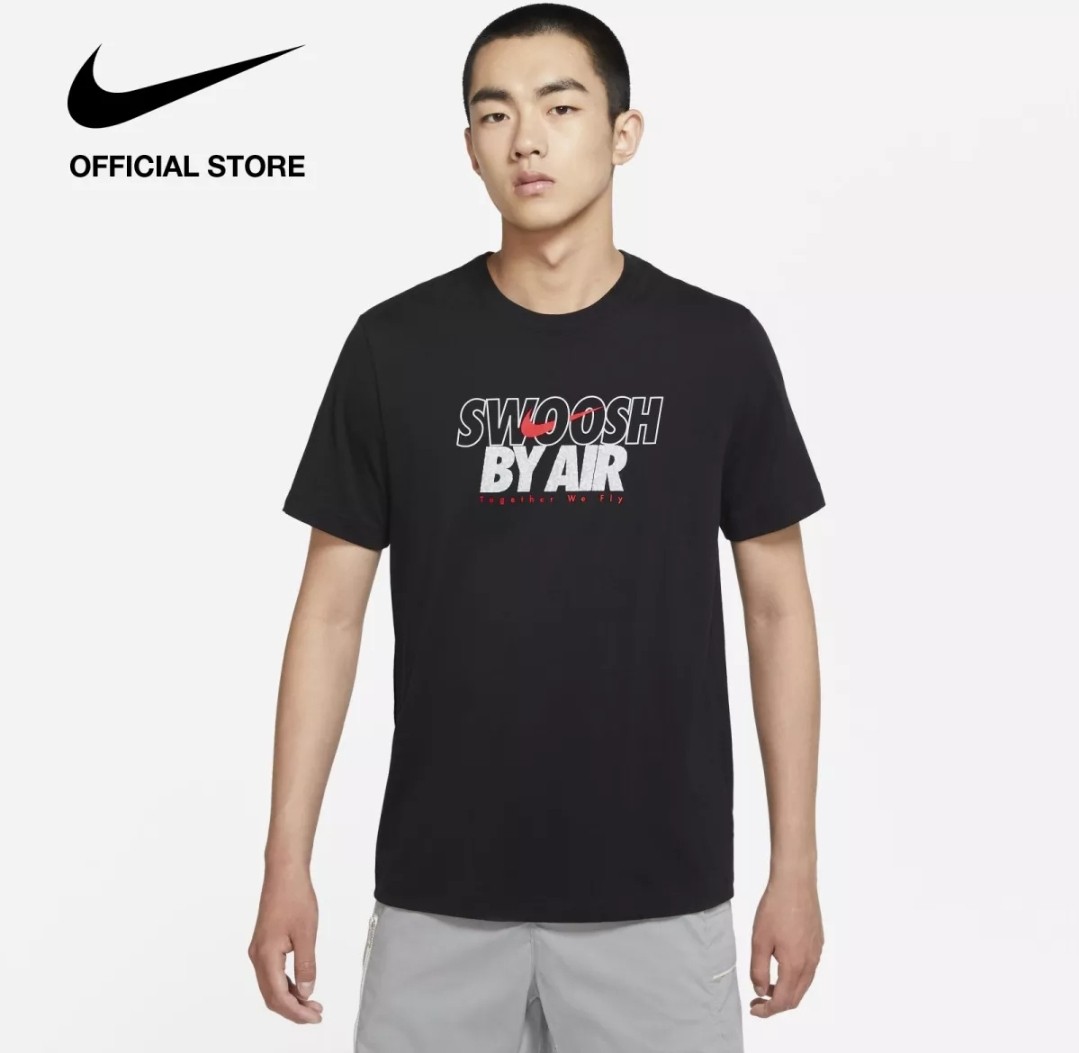 AUTJENTIC AND BRAND NEW NIKE SNOOSH BY AIR TEE BLACK, Men's Fashion ...
