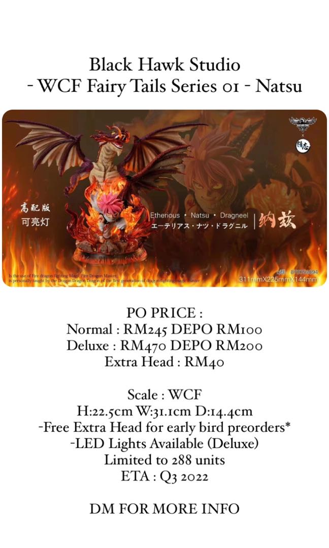 Black Hawk Studio - WCF Fairy Tails Series 01 - Natsu, Hobbies & Toys, Toys & Games on Carousell