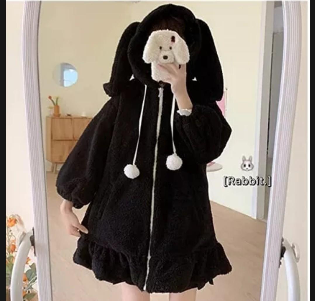 Bunny hoodie, Women's Fashion, Coats, Jackets and Outerwear on Carousell