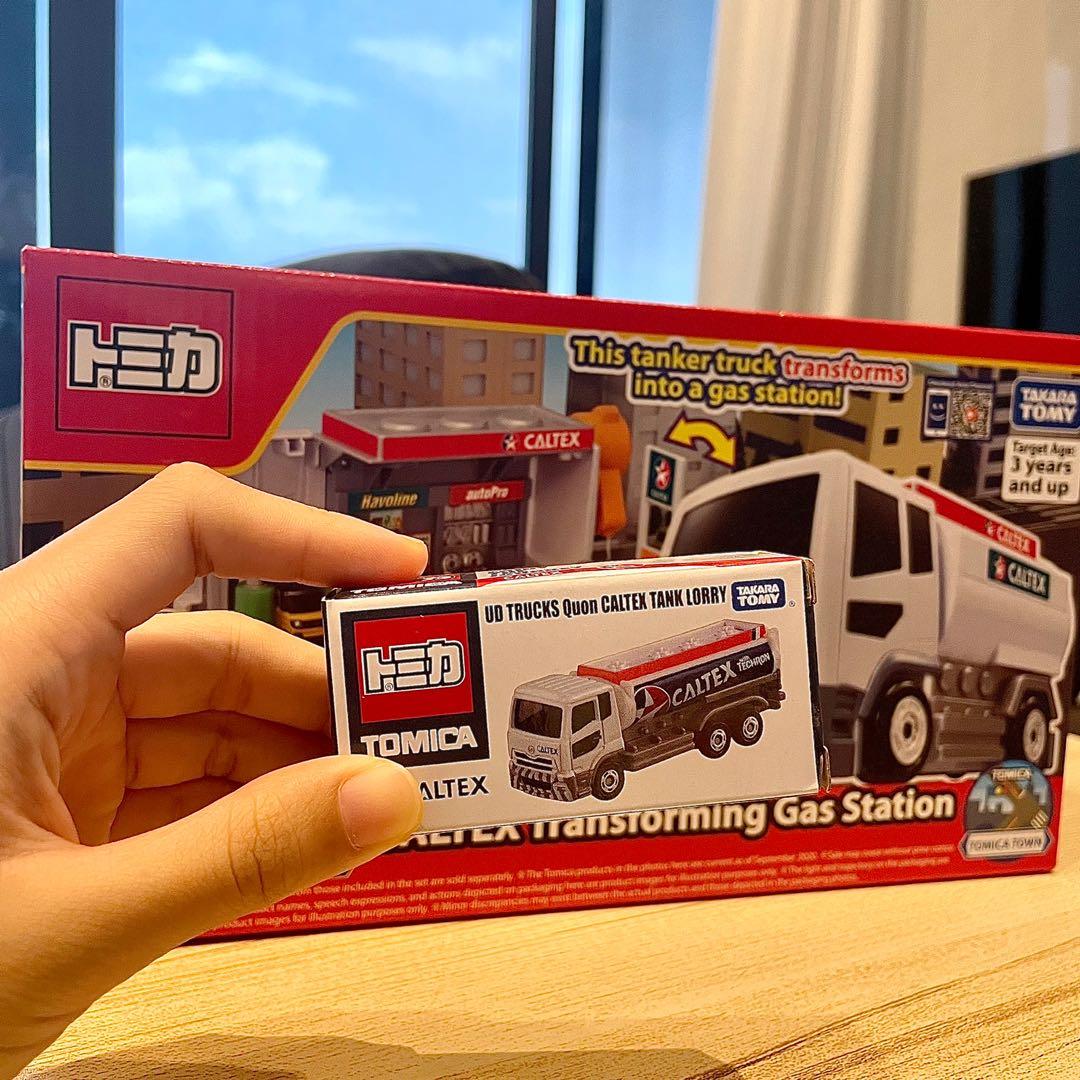 Caltex Transforming Gas station WITH tank lorry, Hobbies & Toys, Toys ...
