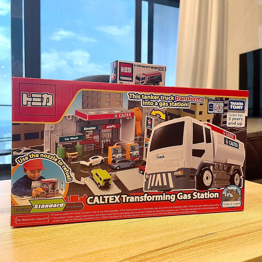Caltex Transforming Gas station WITH tank lorry, Hobbies & Toys, Toys ...