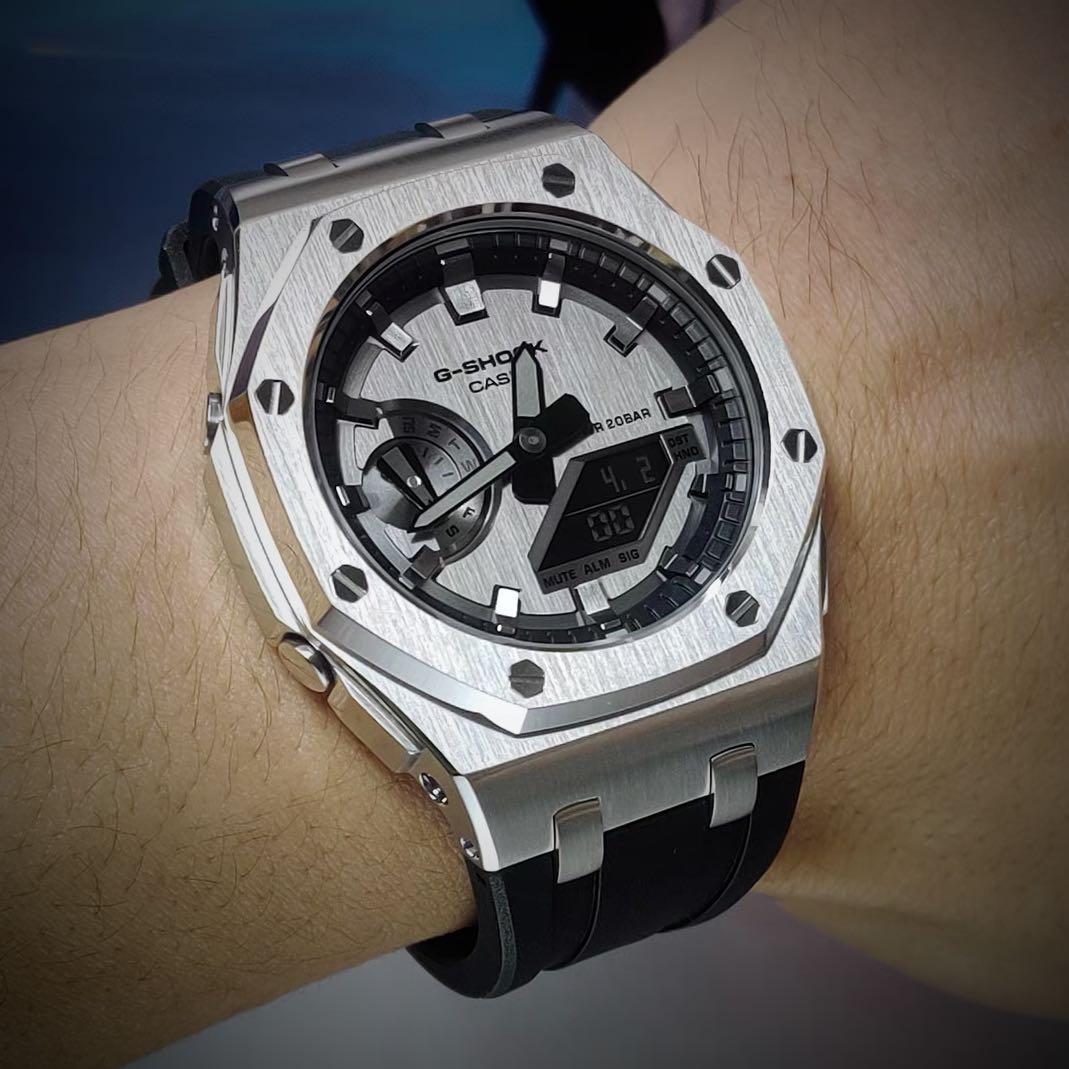 Casio gshock metal gm2100 gm-2100 full mod custom watch not ga2100, Men ...