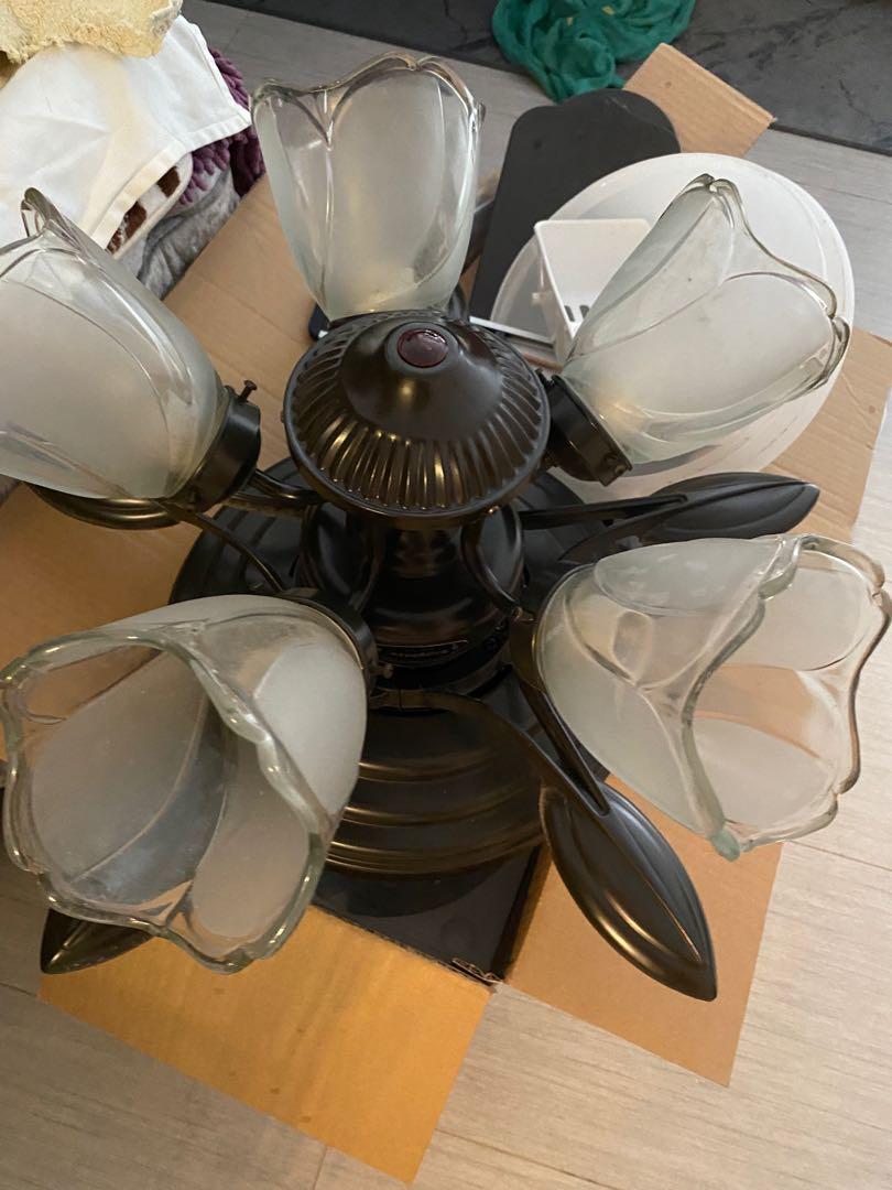 used Ceiling fan with light, Furniture & Home Living, Lighting & Fans ...