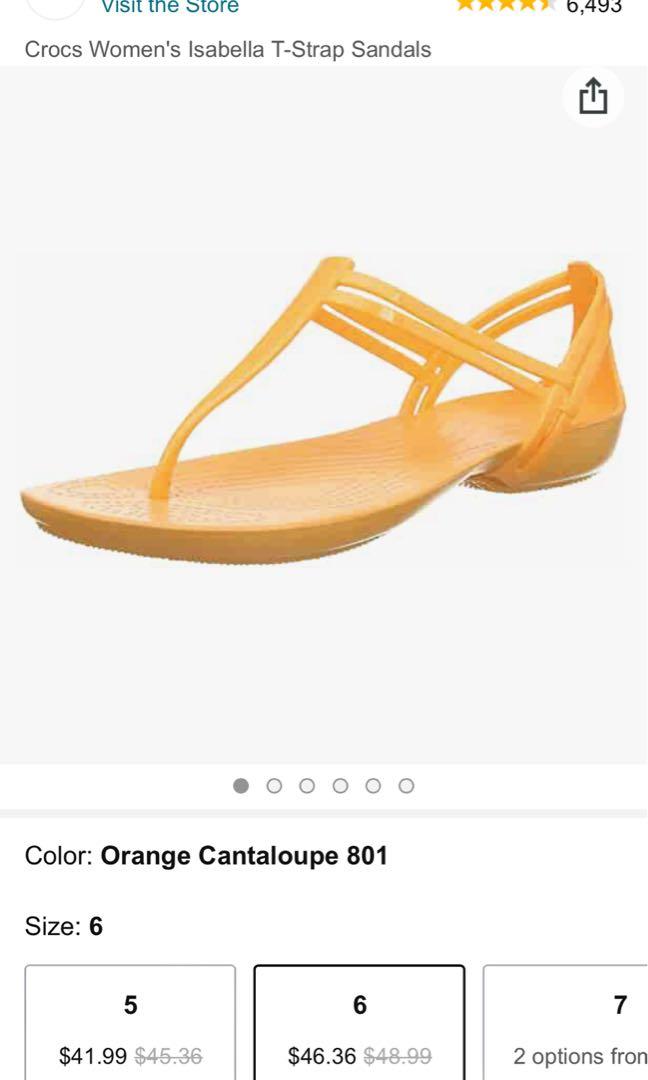 Crocs Isabella T-Strap, Women's Fashion, Footwear, Flats & Sandals on ...