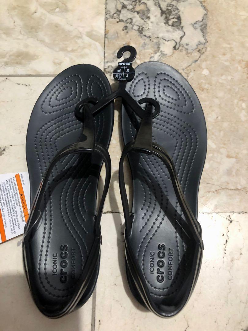 Crocs Isabella T-Strap, Women's Fashion, Footwear, Flats & Sandals on ...