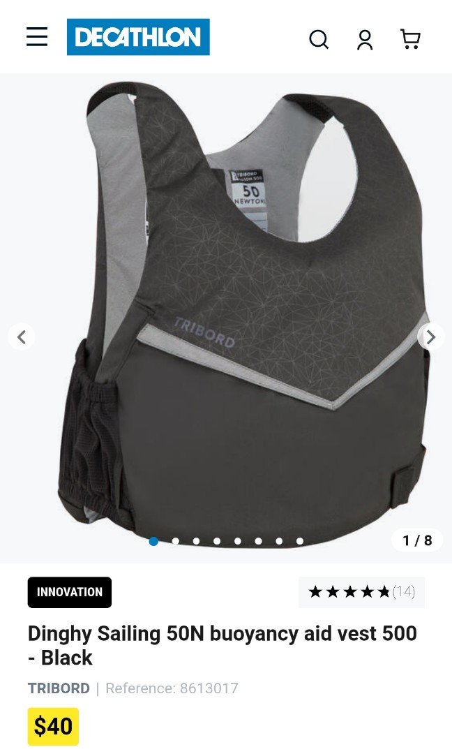 Decathlon Tribod Life vest jacket pfd, Sports Equipment, Sports & Games ...