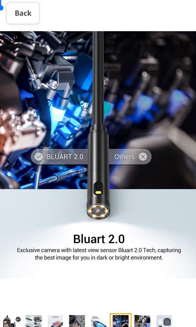 DEPSTECH Dual-Lens Endoscope, 4.5" 1080P HD Inspection Camera with ...