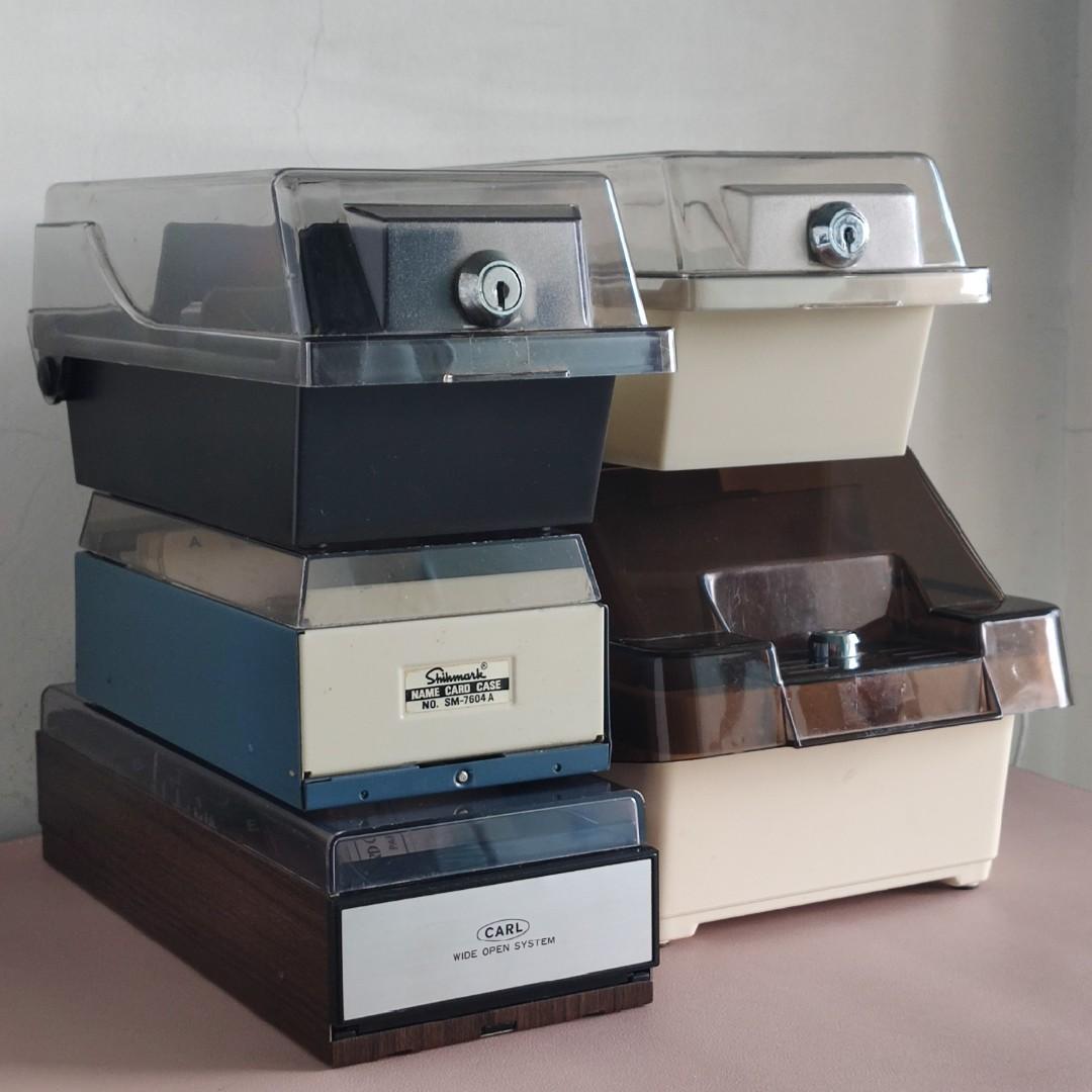 Name card boxes Shihmark Carl filing organizer, Computers & Tech, Parts ...