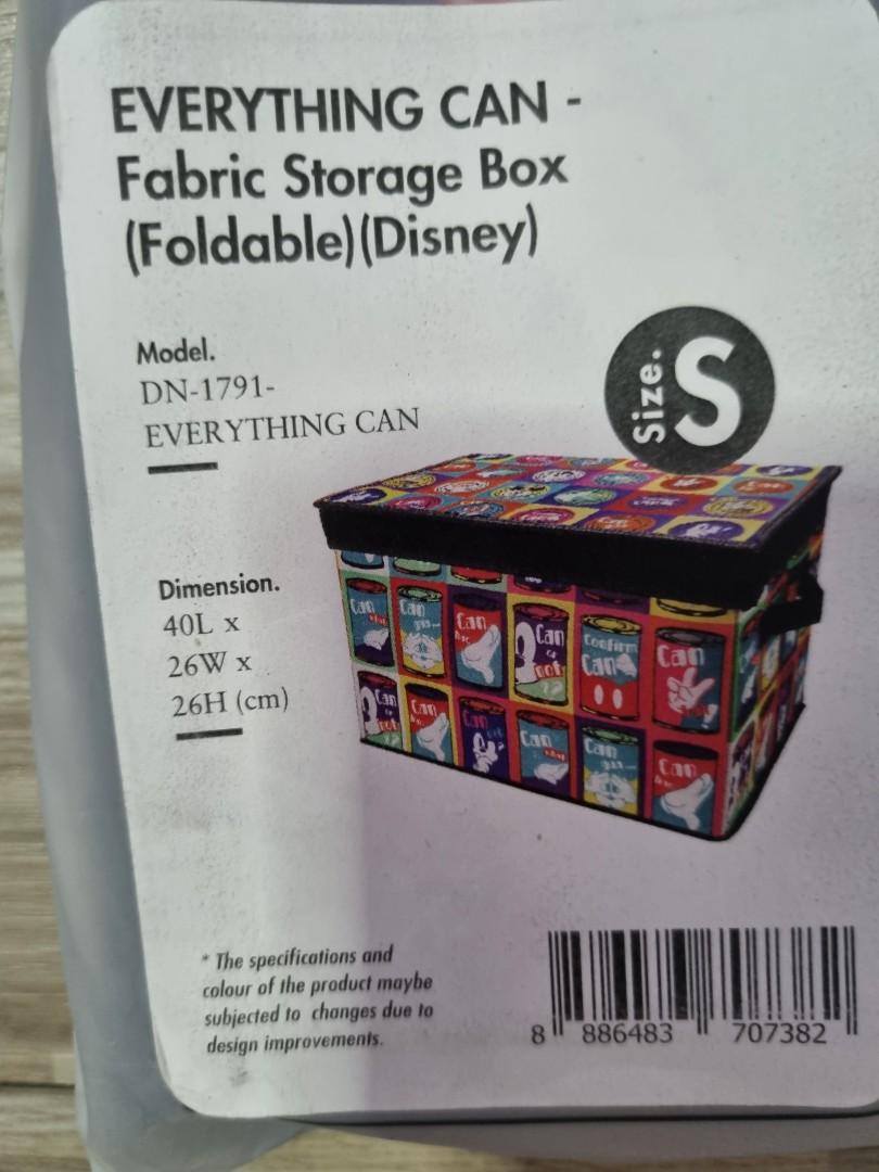 DISNEY STORAGE BOX (FOLDABLE), Furniture & Home Living, Home ...