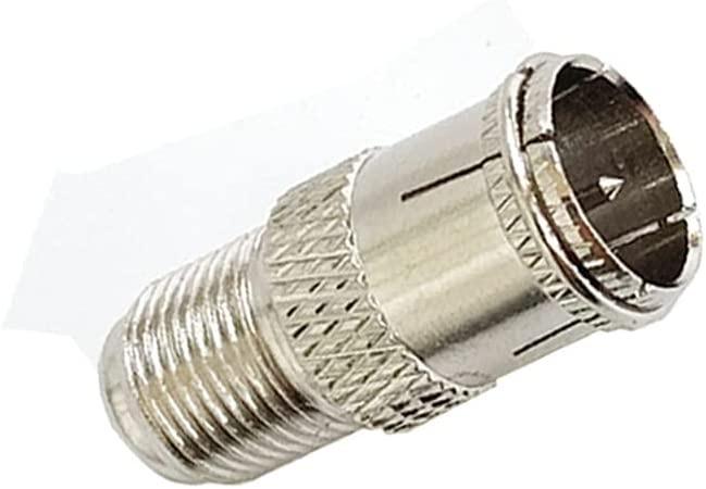 F-type Quick Push-On Adapter Male - Female Coax Coaxial Cable Connector ...