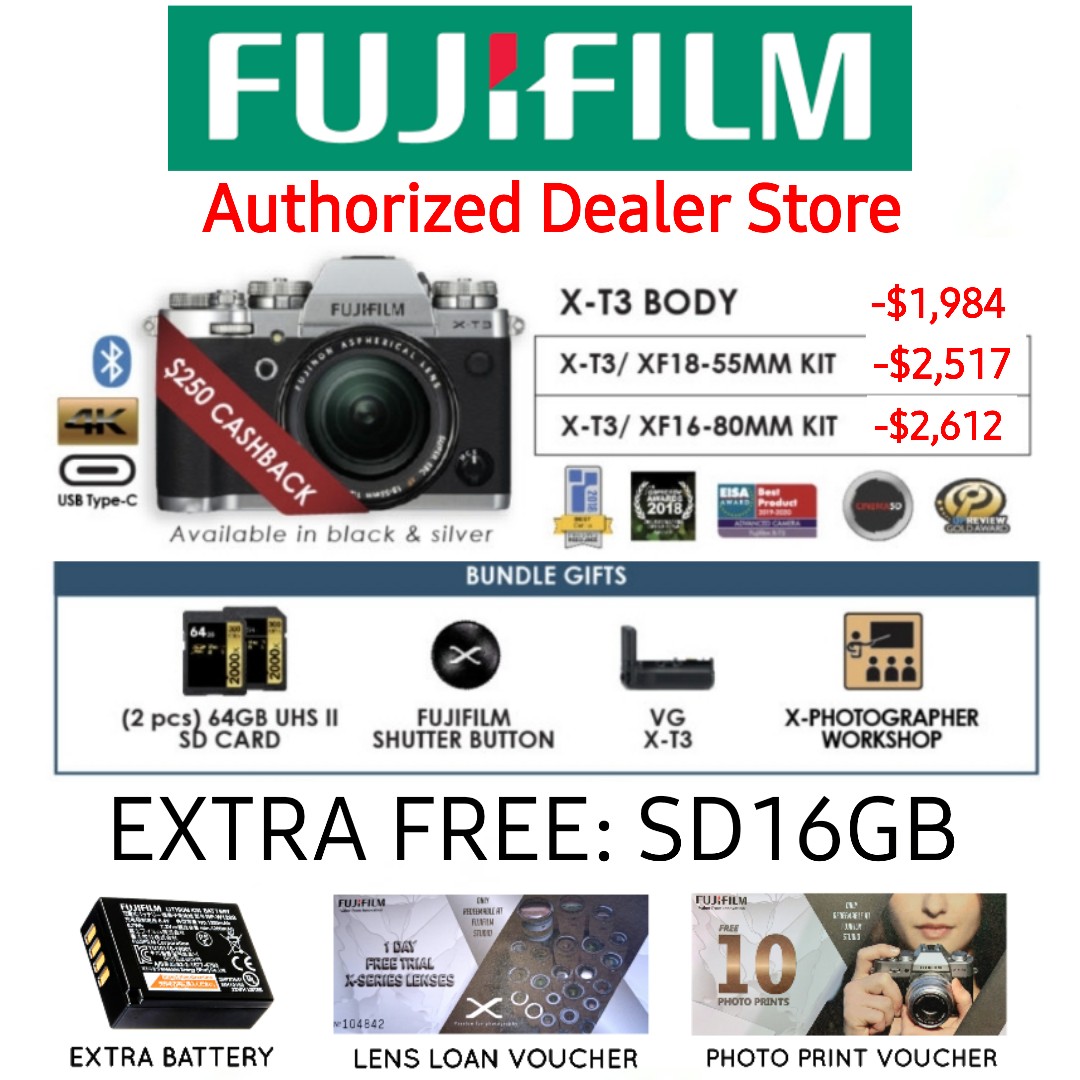 FUJI XT3 BODY OR KITS | FUJIFILM XT3 X-T3 X T3, Photography, Cameras on Carousell