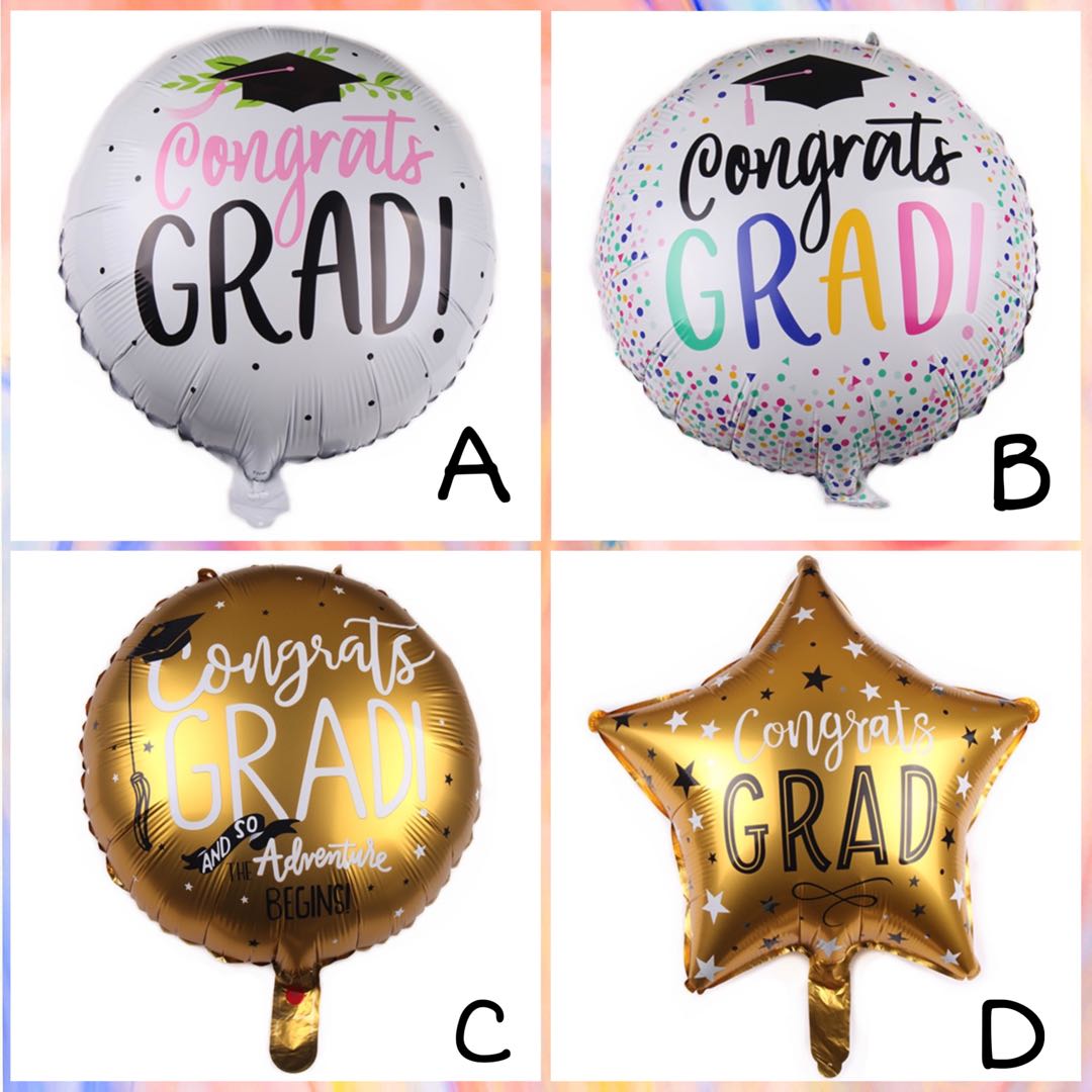 Helium Filled Graduation Foil Balloon, Hobbies & Toys, Stationery ...