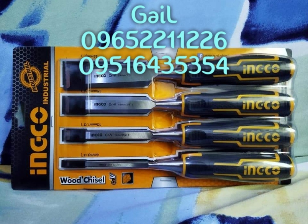 INGCO 4 pcs. Wood Chisel Set, Commercial & Industrial, Construction ...