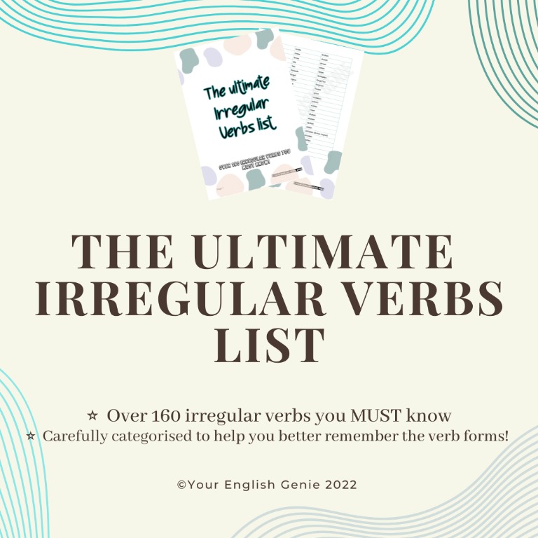 Irregular Verbs List | More than 160 English irregular verbs you must ...
