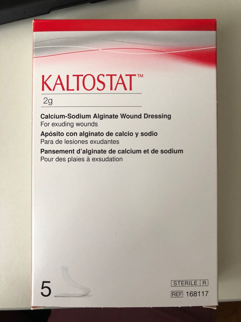 Kaltostat Calcium-Sodium Alginate Wound Dressing, Health & Nutrition ...