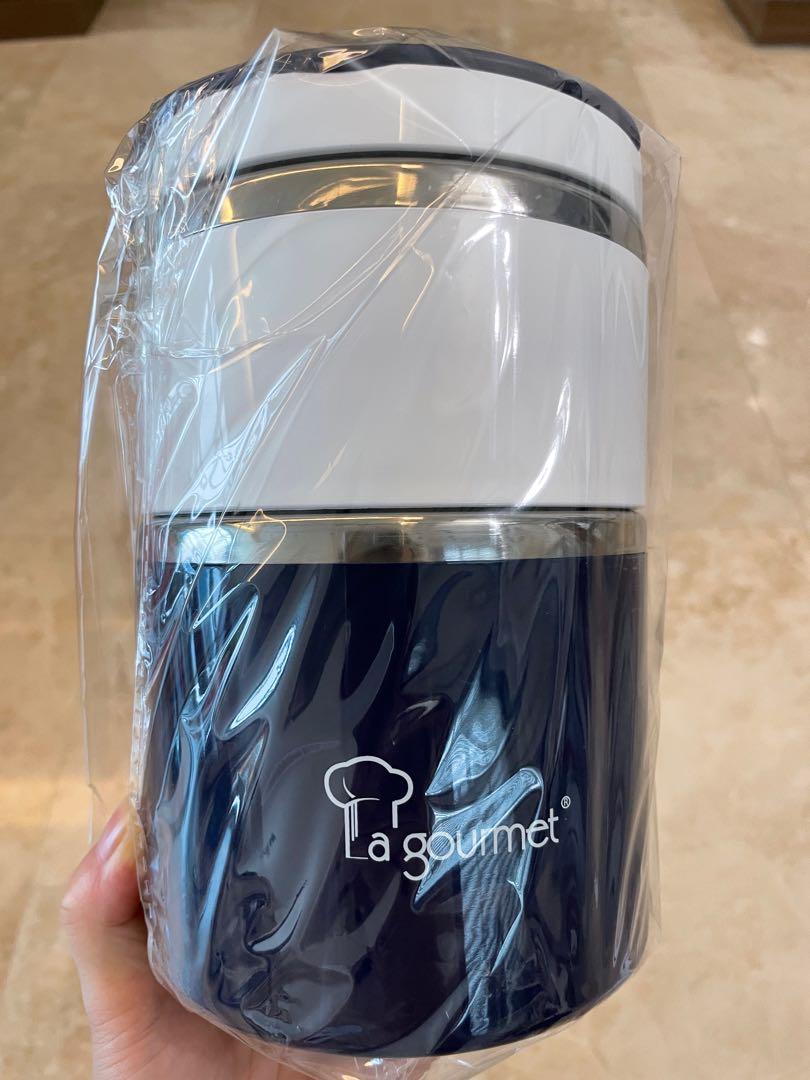 La Gourmet Pack to Go 930ml 2-Tier Food Carrier with Stainless Steel ...