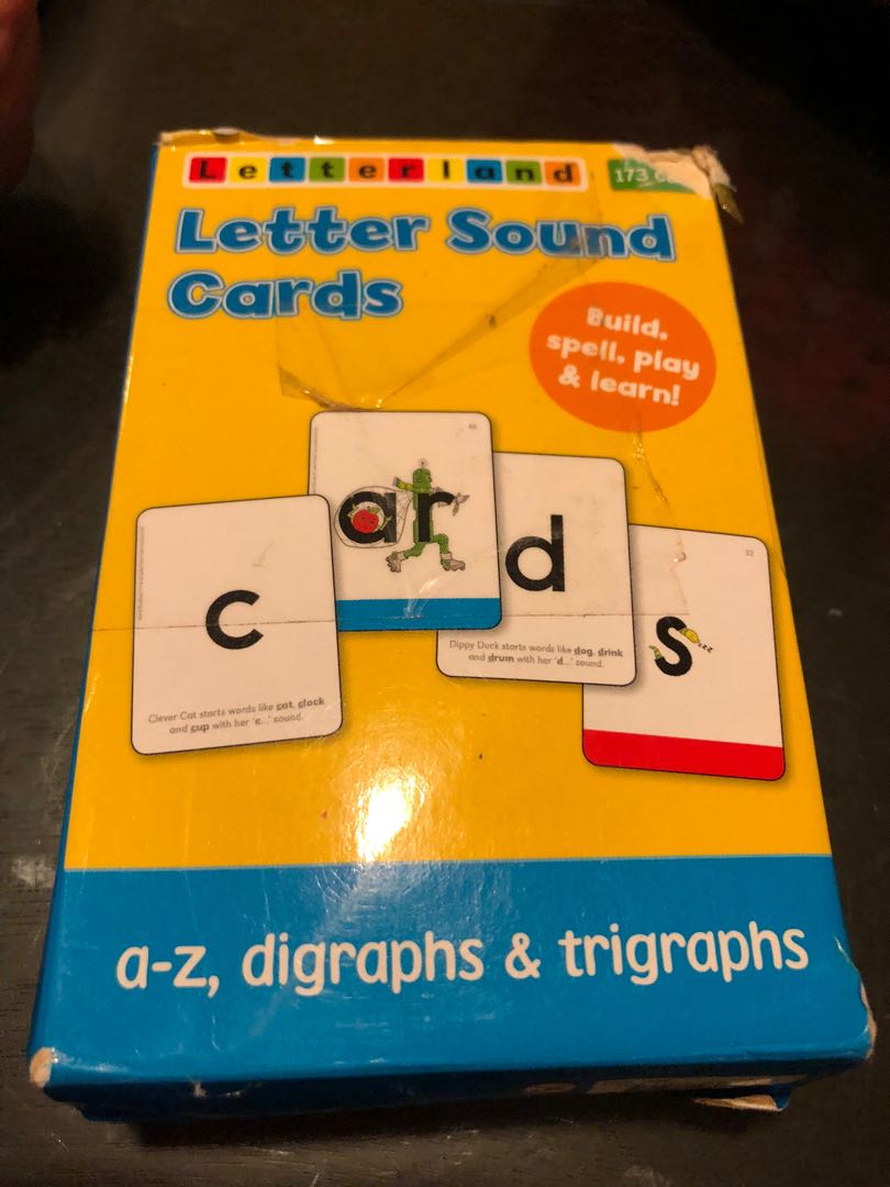 Letterman letter sound cards, Hobbies & Toys, Toys & Games on Carousell