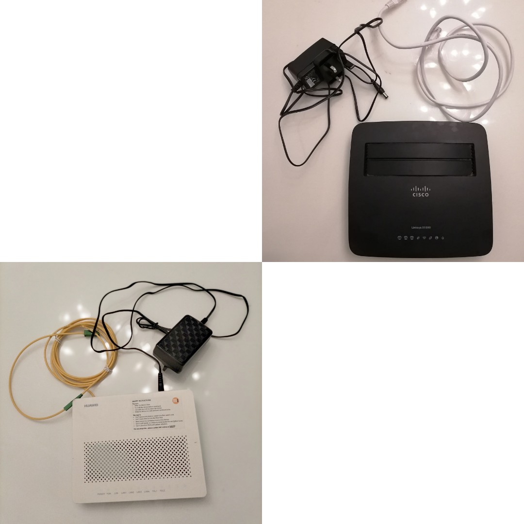 Linksys X1000 Router / Huawei Optical Network Terminal, Computers ...
