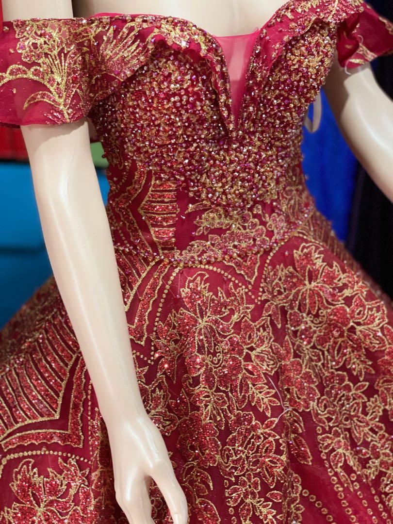 Luxury Ballgown Red Ruby, Women's Fashion, Dresses & Sets, Evening ...