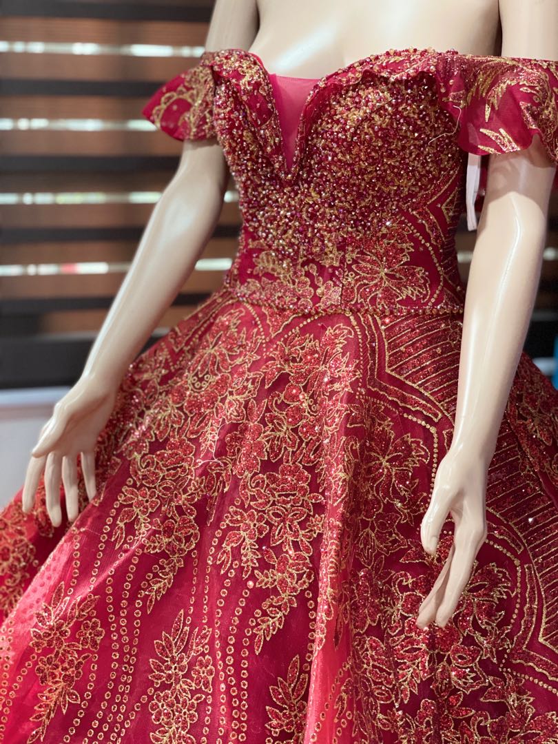 Luxury Ballgown Red Ruby, Women's Fashion, Dresses & Sets, Evening ...