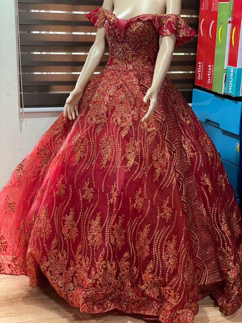 Luxury Ballgown Red Ruby, Women's Fashion, Dresses & Sets, Evening ...