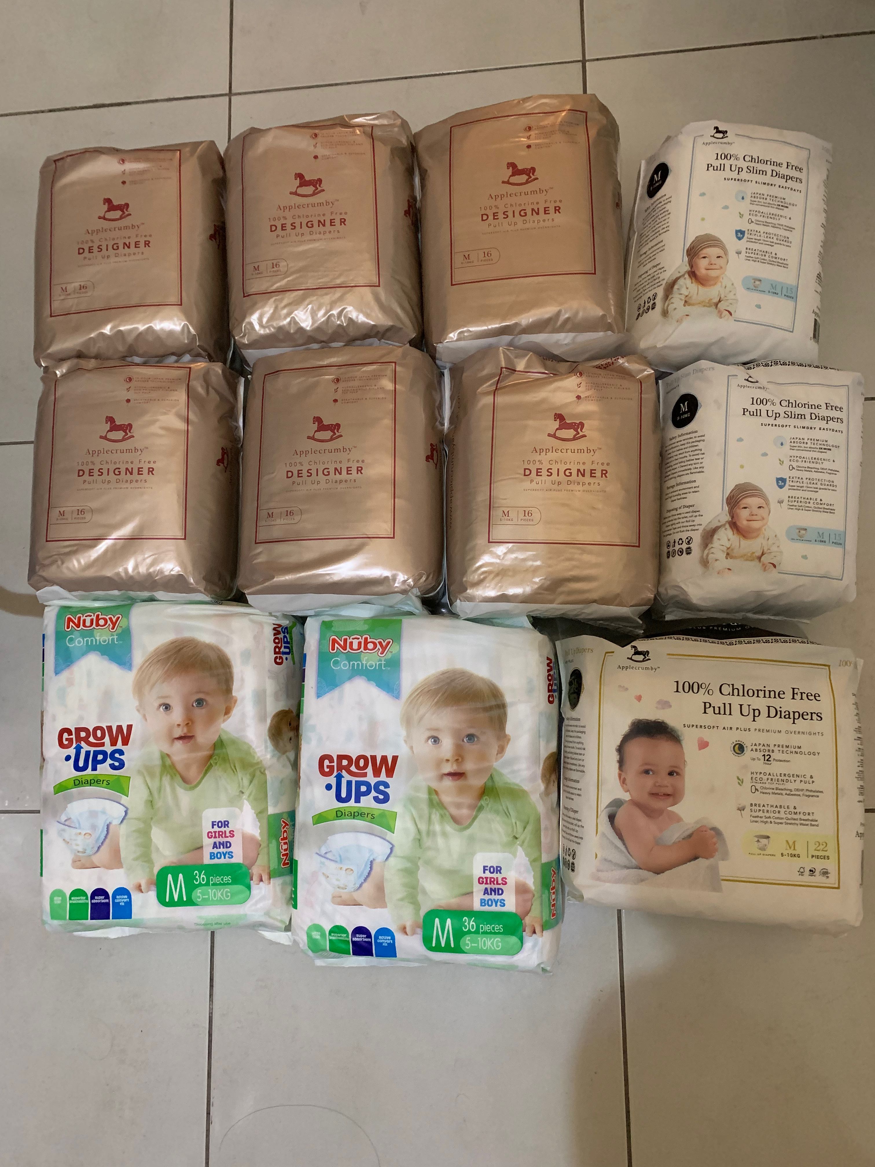 M size diapers - Applecrumby Nuby, Babies & Kids, Bathing & Changing ...