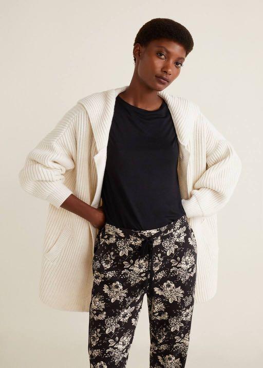 mango drawstring flowy trousers