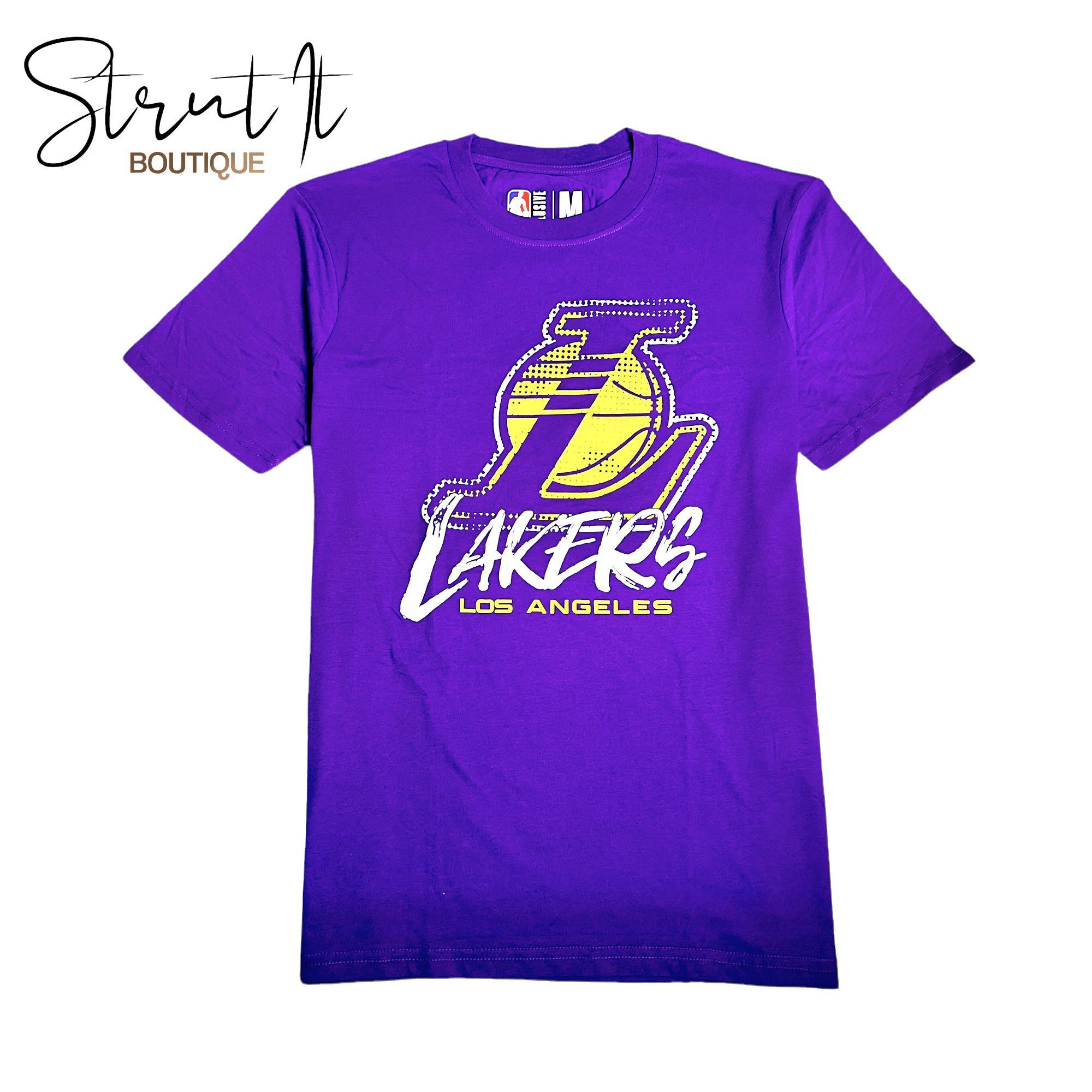 NBA LAKERS LOS ANGELES VIOLET SHIRT, Men's Fashion, Tops & Sets ...
