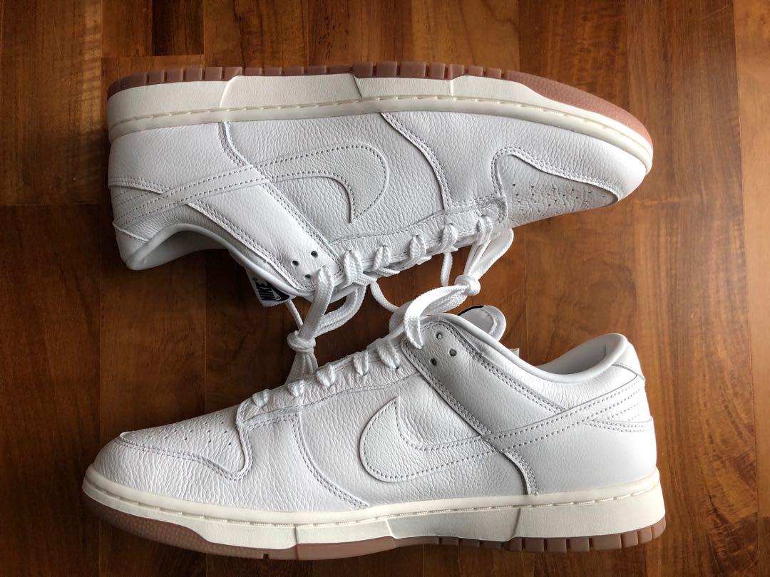 Nike Dunk Low All White, Men's Fashion, Footwear, Sneakers on Carousell