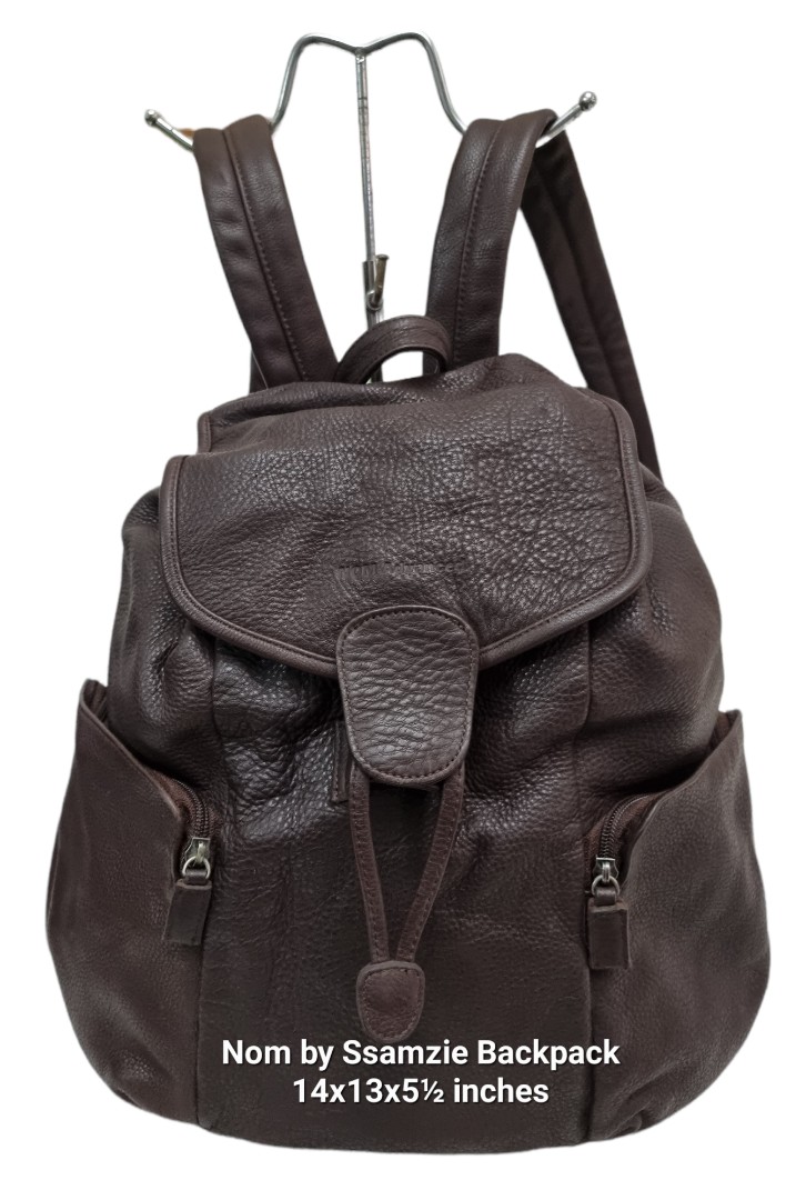NOM by Ssamzie Leather Backpack, Men's Fashion, Bags, Backpacks on ...