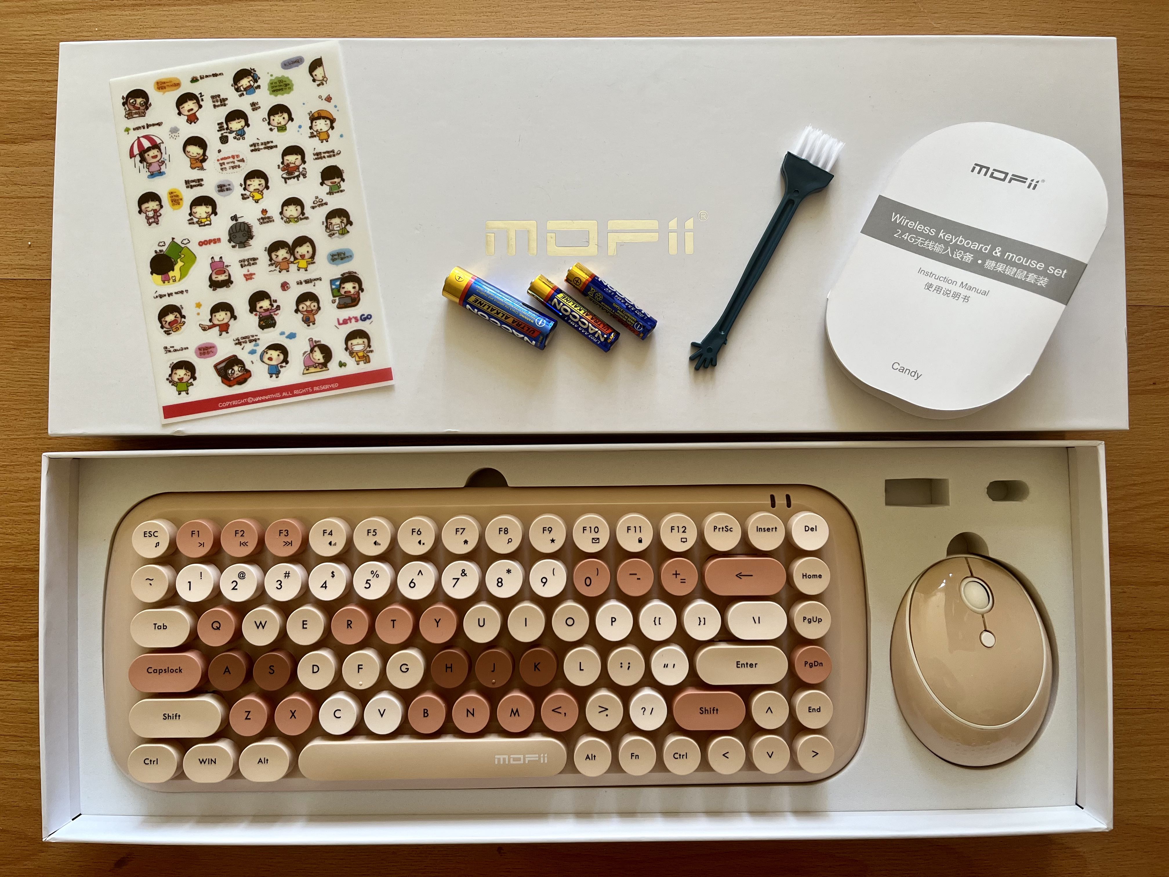 Original Mofii Candy XR 2.4G Wireless Keyboard and Mouse Combo with ...