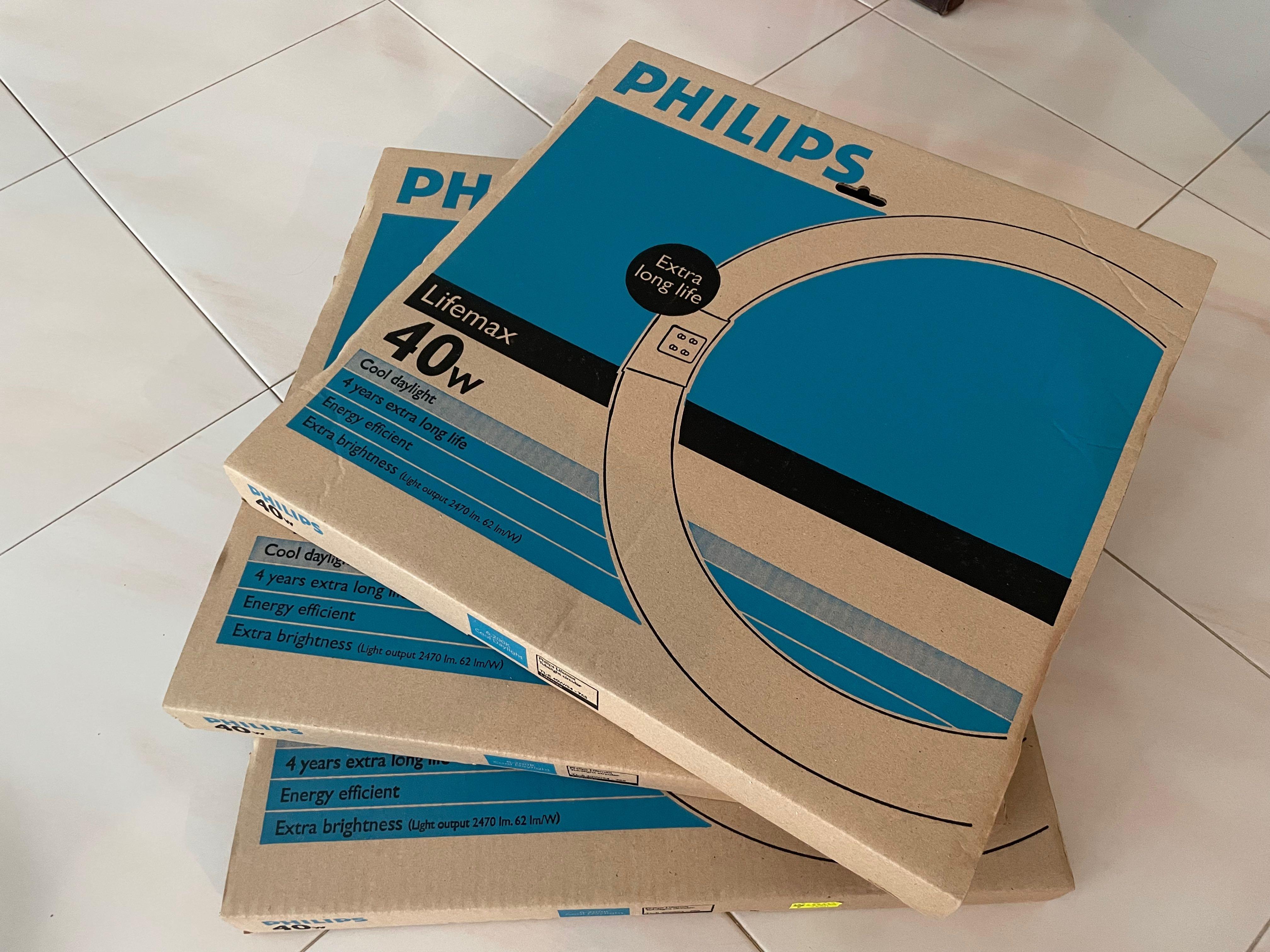 Philips circular tube lightbulb 40w (6200k Cool Daylight), Furniture ...