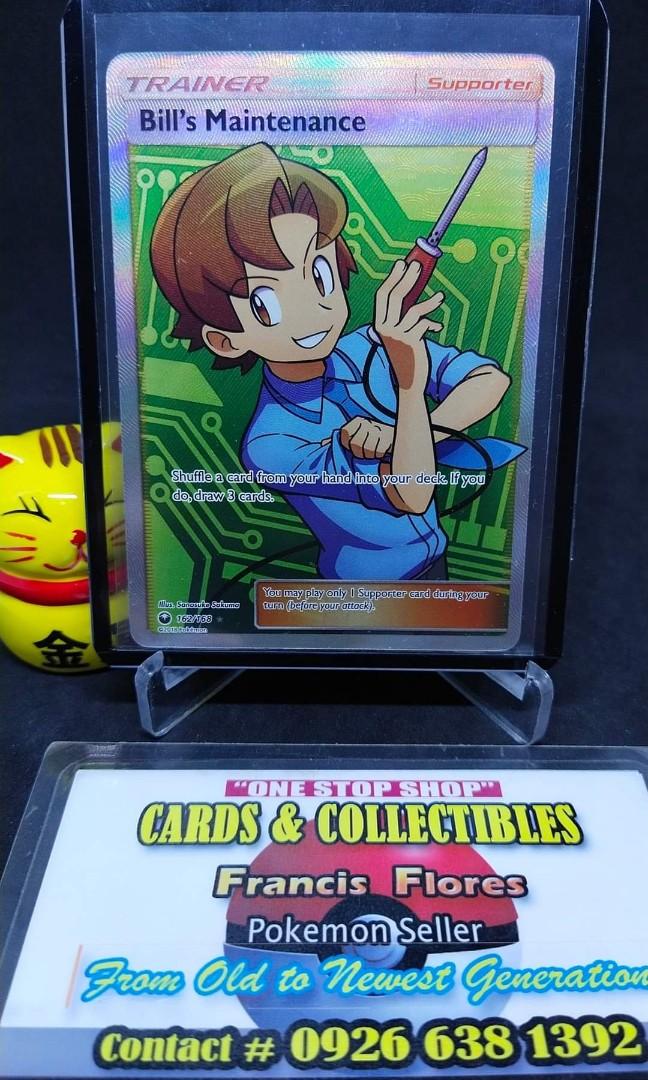 Pokemon Card - BILL'S MAINTENANCE #162 - FULL ART (SUN & MOON ...