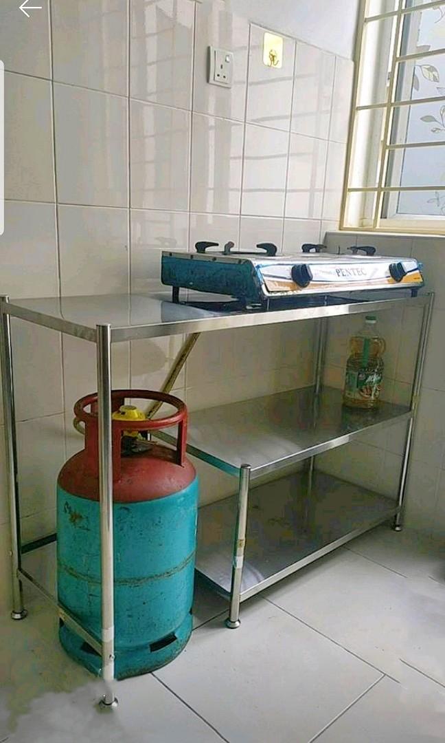 Rak Dapur Rak Gas memasak Rak Gas Tong Stainless Steel Kitchen Rack ...