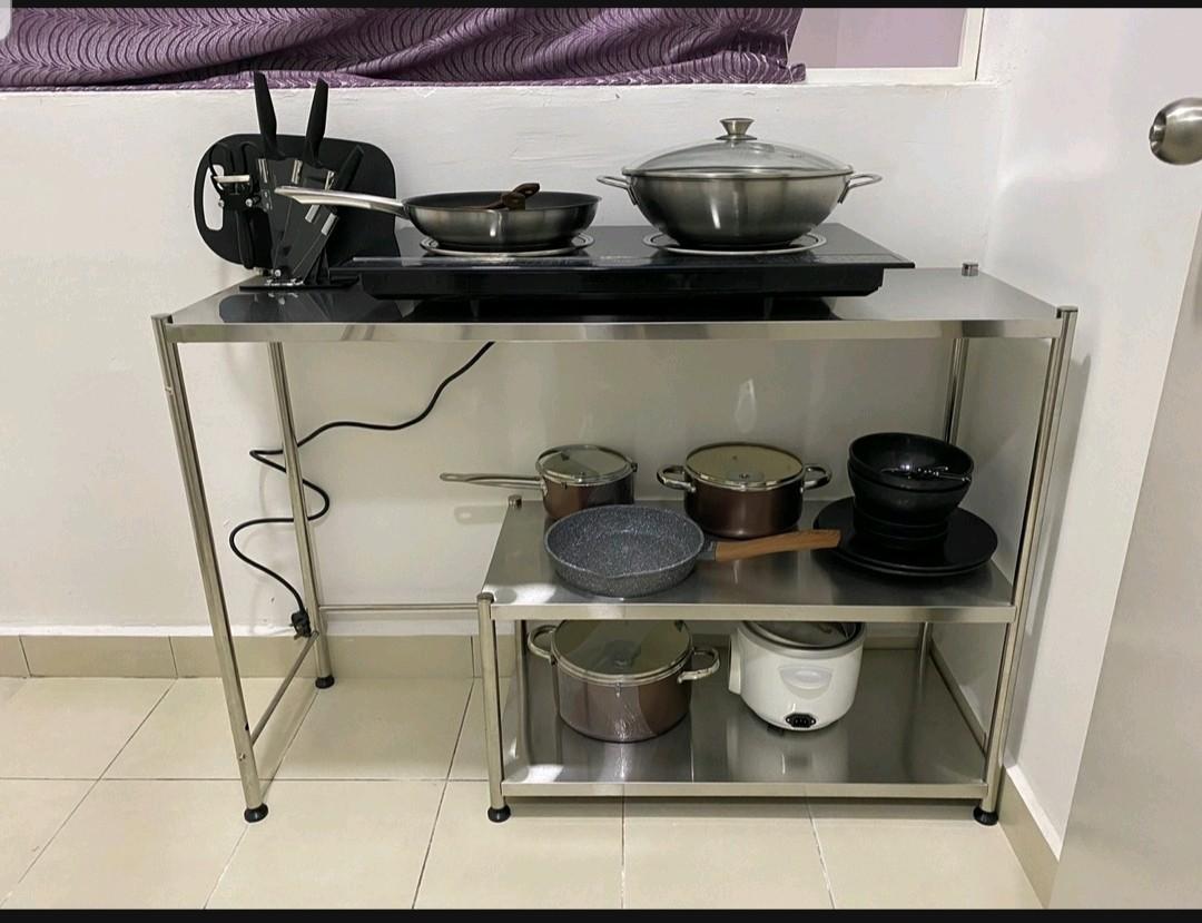 Rak Dapur Rak Gas memasak Rak Gas Tong Stainless Steel Kitchen Rack ...